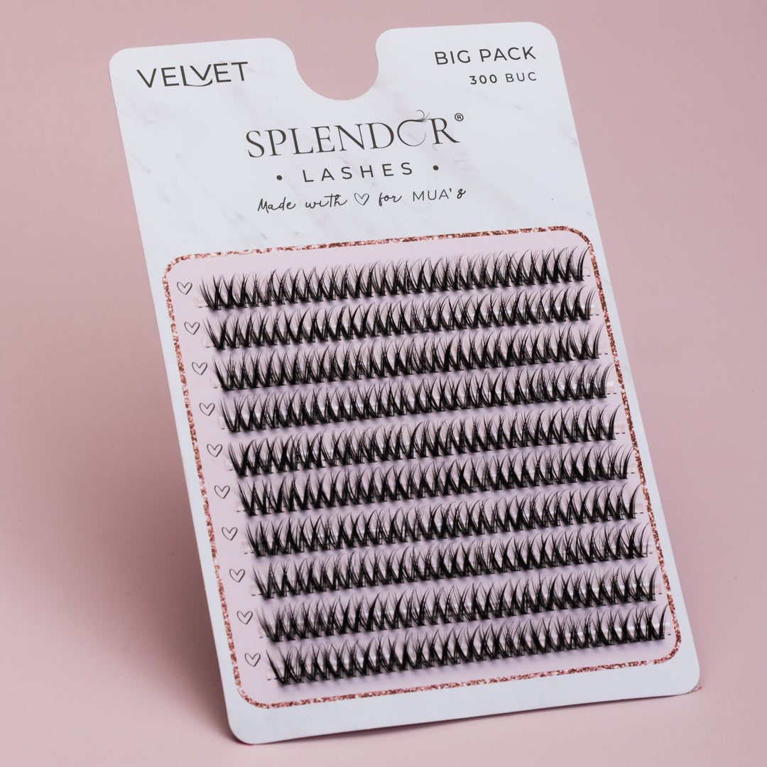 Big Pack Gene false smocuri matase Velvet Lashes curbura C 300 buc ...